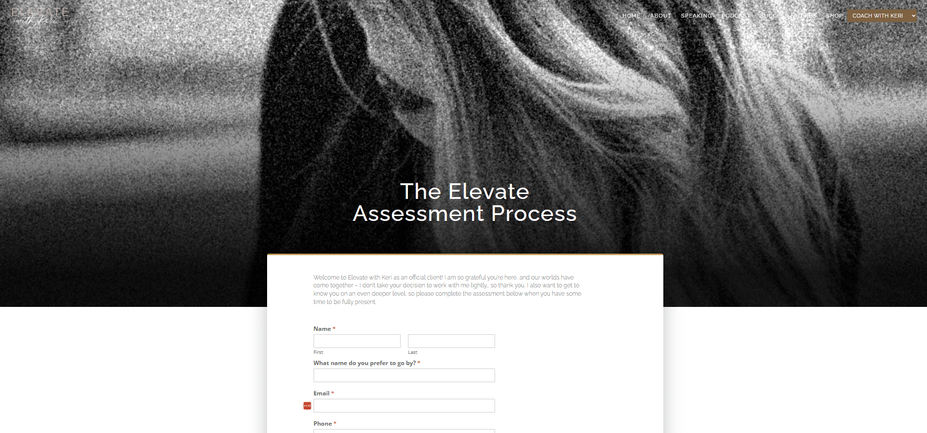 Elevate Experience Assessment Process - Elevate with Keri